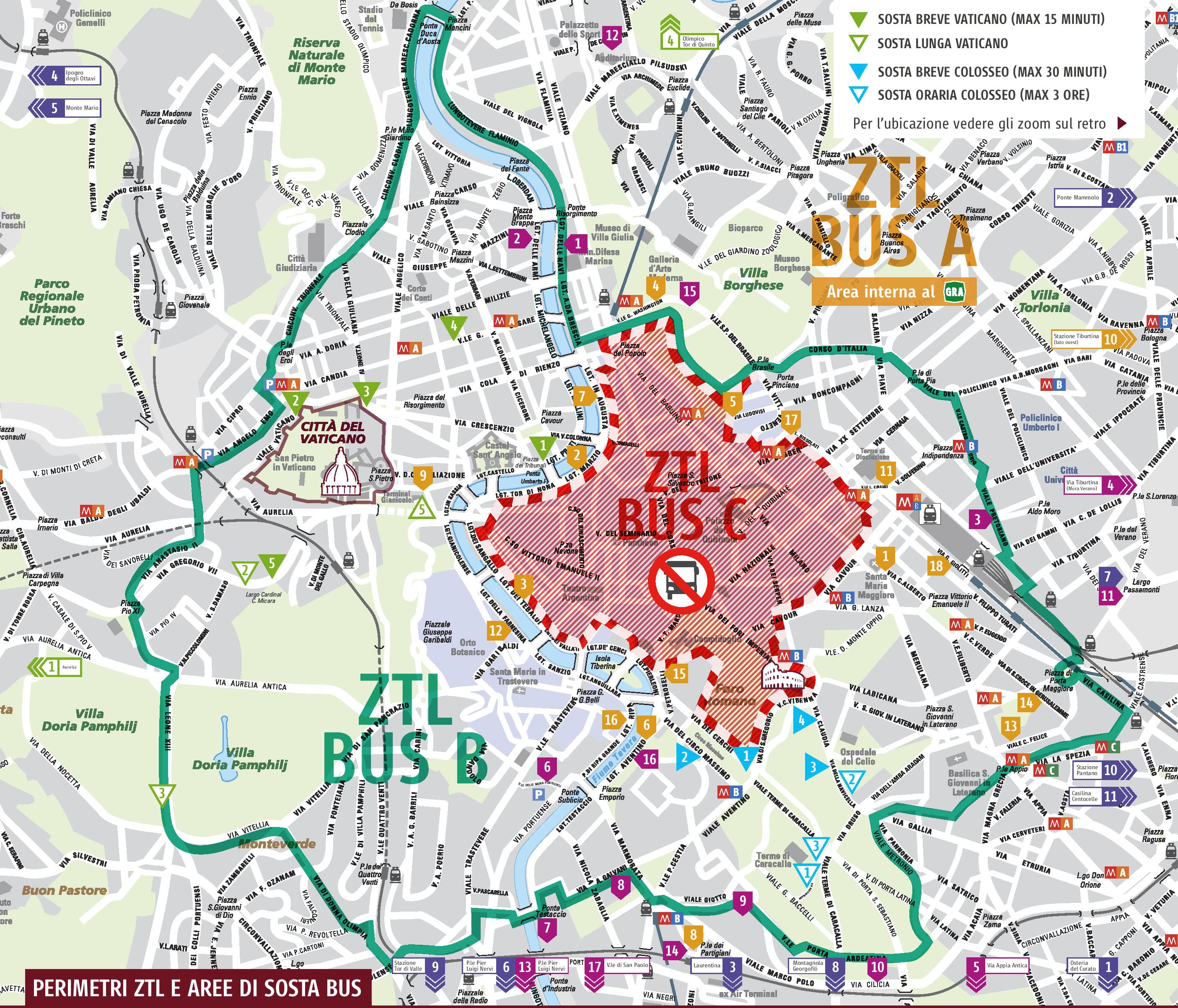 Plan Ztl Rome Restriction De Circulation Rome NZNE